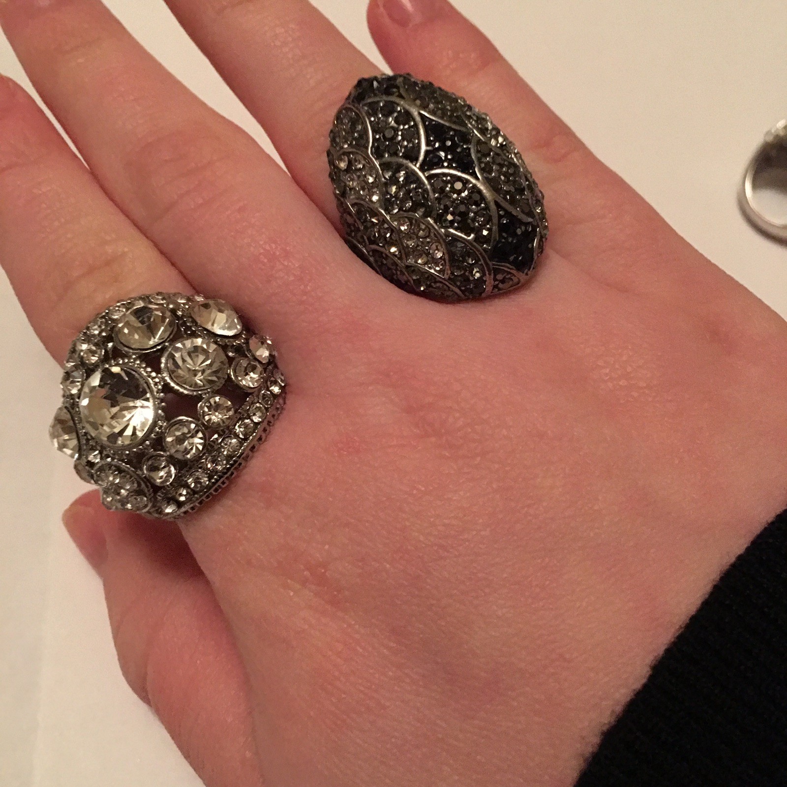 Women's Statement Costume Rings Sizes 7 - 9 Lot Of 7 - Gem