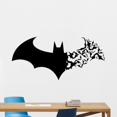 Batman Wall Decal Bat Logo Superhero Vinyl Sticker Decor Kids Comics ...