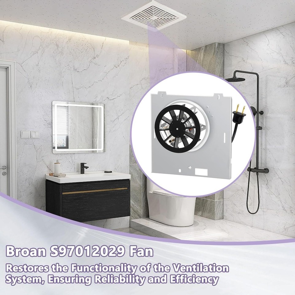 S97012029 Bathroom Fan Motor Assembly for Broan 663-B, 688-B, 663-C ...