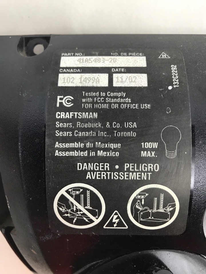 Sear Craftsman 41A5483-2 Receiver Logic Board Assembly Door Opener ...