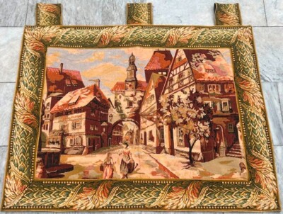 Vintage Floral French Tapestry Goblin Medieval Decorative Wall Hanging ...