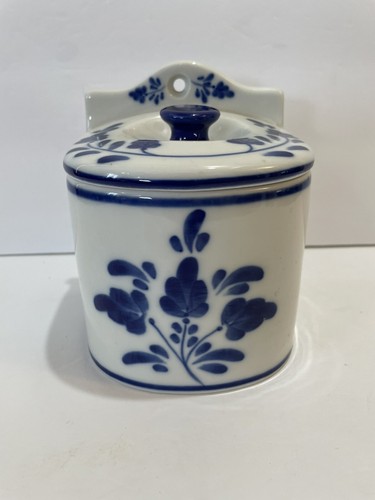 Viana do Castelo Portugal Pottery Wall Pocket Salt Container Signed ...