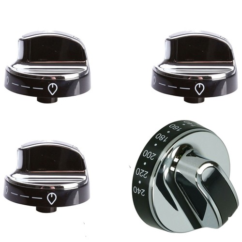 Stoves New World Cooker Burner Gas Hob Knob Set Genuine 3 x burner 1 x ...