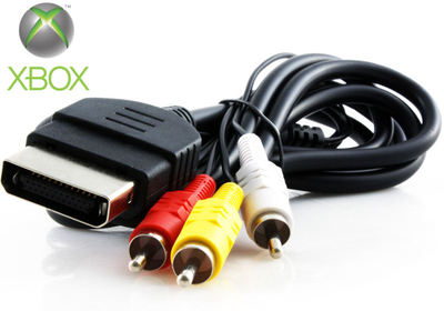 Original Xbox Standard AV Cable - Composite Audio Video RCA 6ft Cord ...