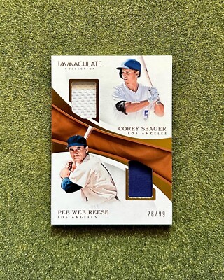 Corey Seager Pee Wee Reese 2017 Immaculate Dual Game-Used Patch /99 ...