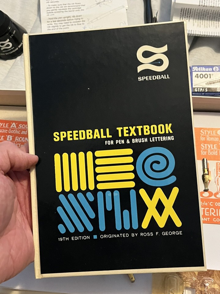 Vintage 1960’s Speedball Calligraphy Advanced Set W/Pens & Tips Text ...