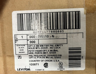 New Leviton Wall-Mount Fiber Optic Patch Panel 5W110-N Free Shipping | eBay