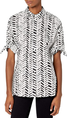 $130.00 AX Armani Exchange Women's All-Over Dash Print Half Sleeve ...