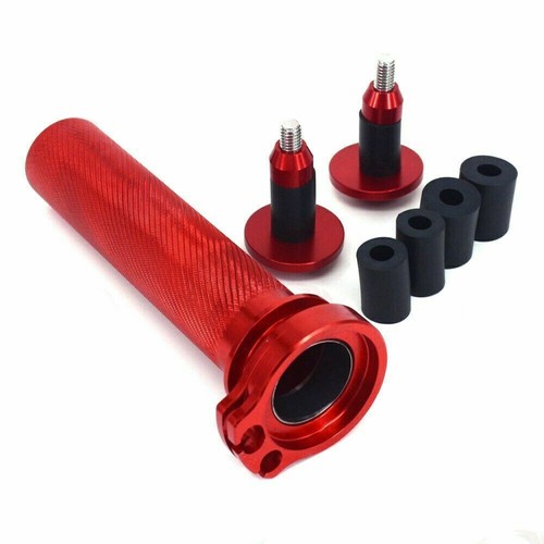 Throttle Tube Handlebar Grips Bar End Slider Plug Motorcycle Red CNC ...