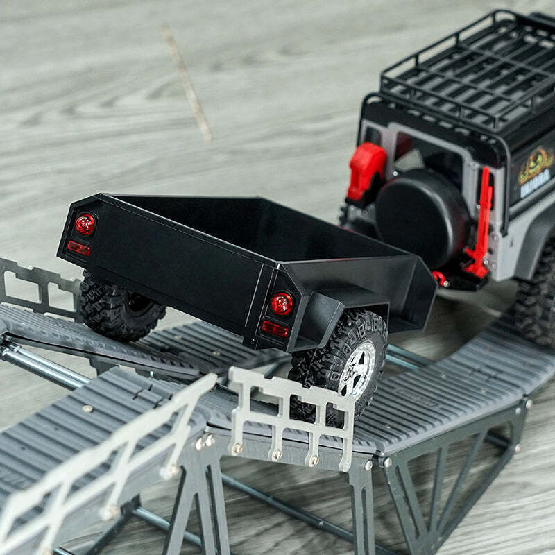 TRX-4M Utility Trailer w/ Hitch &Storage Boxes 1/18 Traxxas TRX4M RC ...