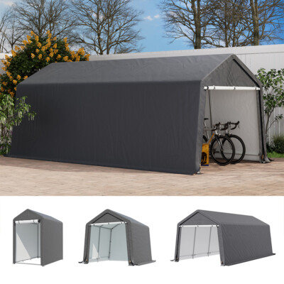 3x5, 6x6, 10x20ft Garden Waterproof Anti-UV Storage Tent Bike Shed Car ...