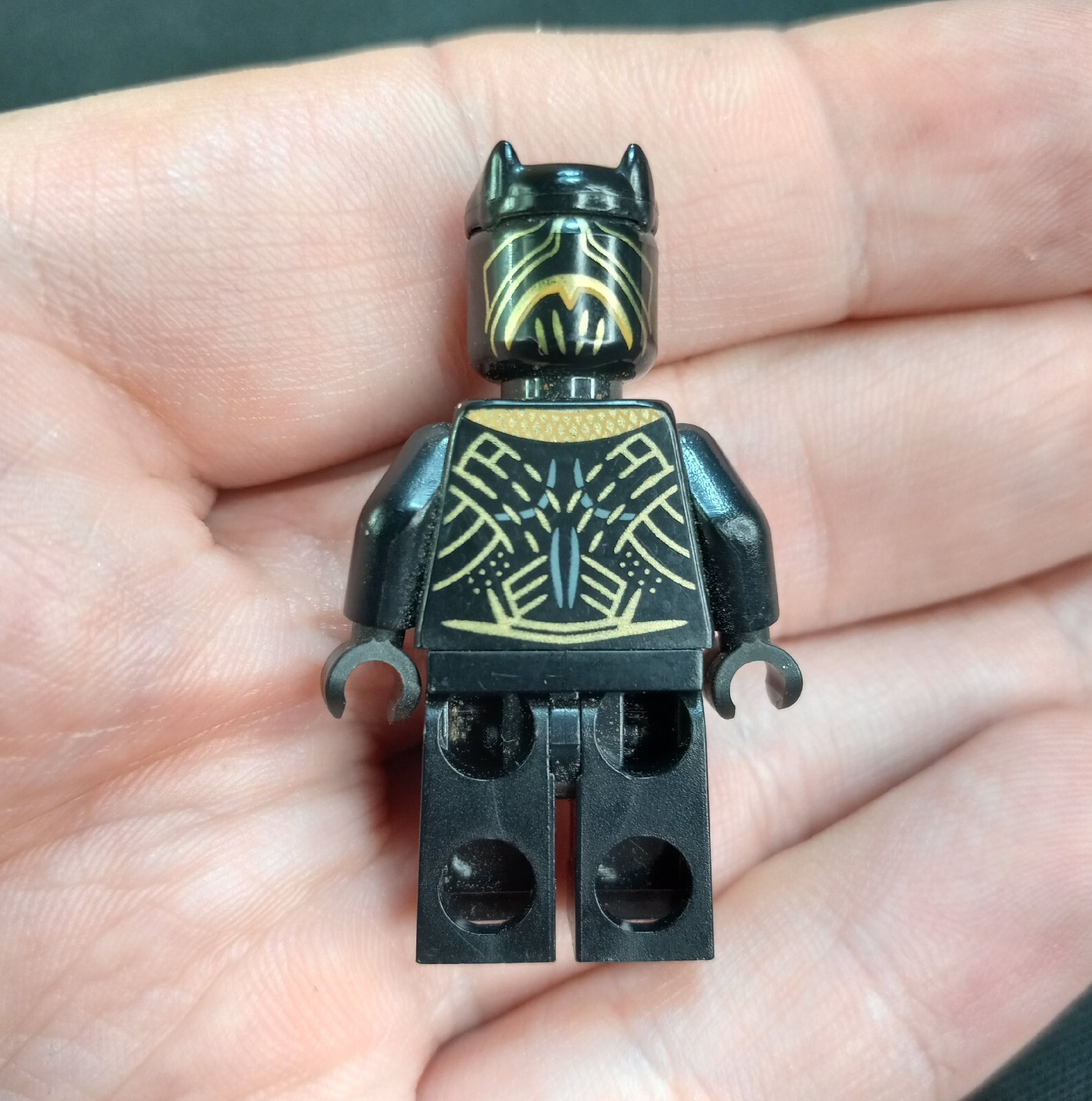 Lego Marvel Black Panther Erik Killmonger Minifigure (Golden Jaguar ...