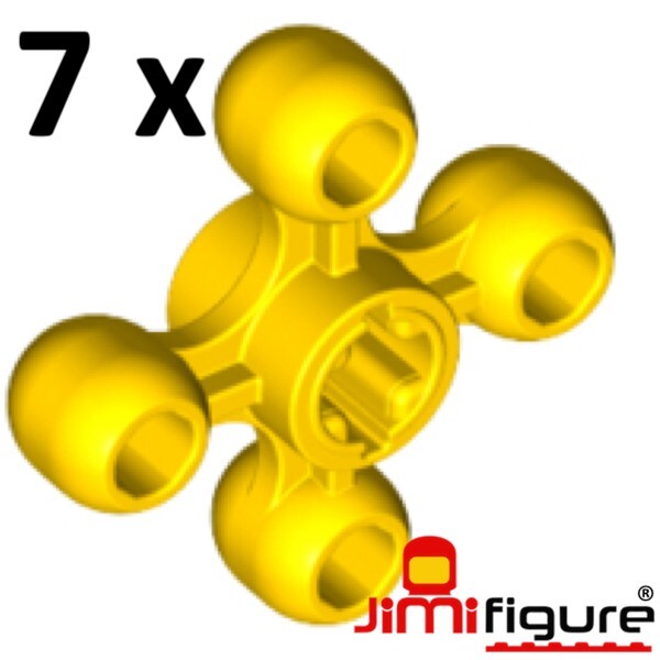 NEW 7 x LEGO Technic Knob Cog Gear Wheel with Axle Hole Yellow 32072 ...