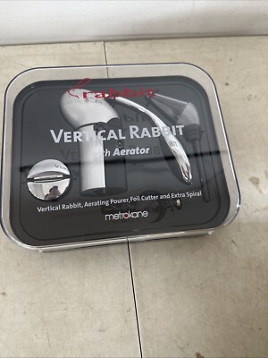 NEW Rabbit Vertical Rabbit With Aerator Pourer Foil Cutter Gift Set | eBay