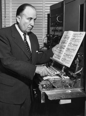Harry F. Olson Operating Sythesizer 1955 Photo - Dr. Harry F. Olson of ...