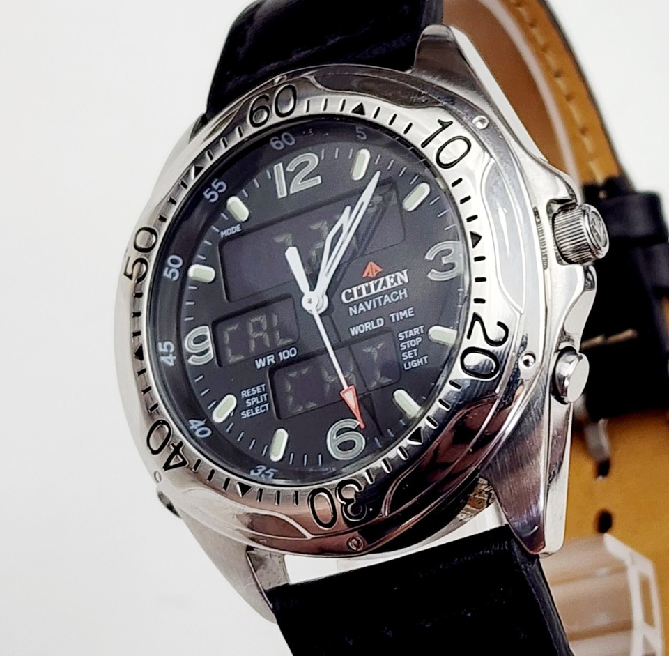 Men JAPAN Vintage 1999 Watch CITIZEN "Promaster" C460-Q01563. Alarm ...