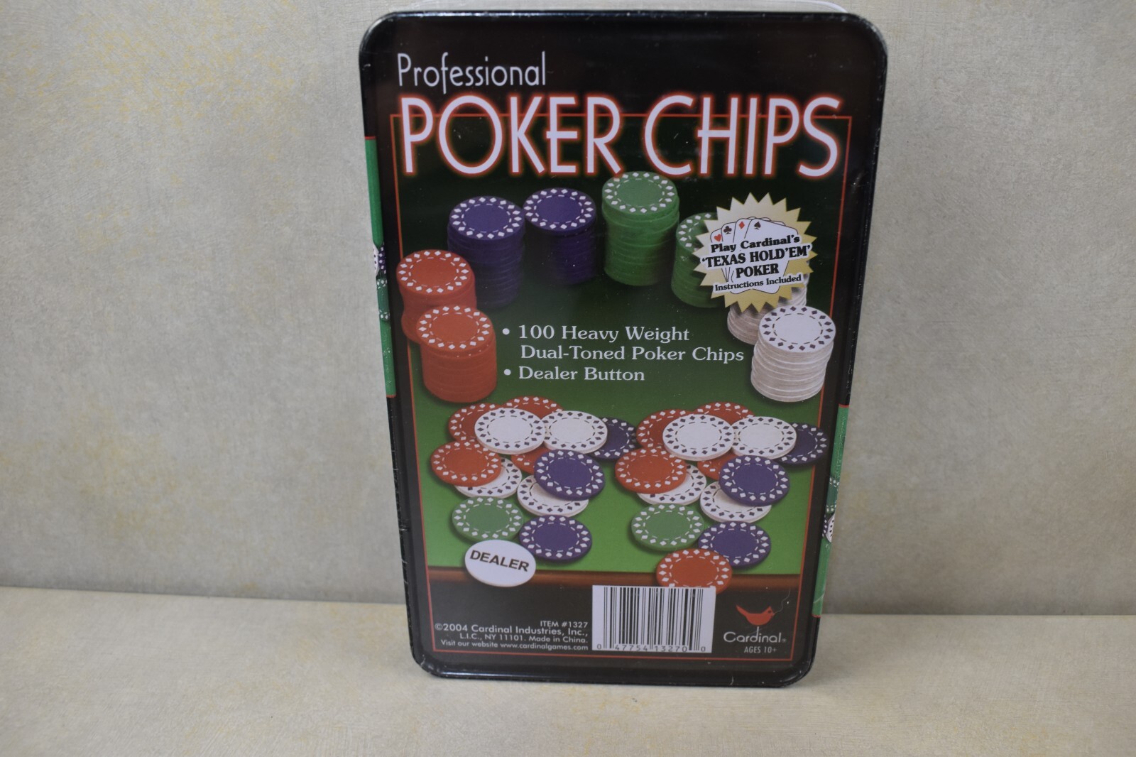 Brand New Cardinal Professional Poker Chips Set (100 Total, Dealer ...
