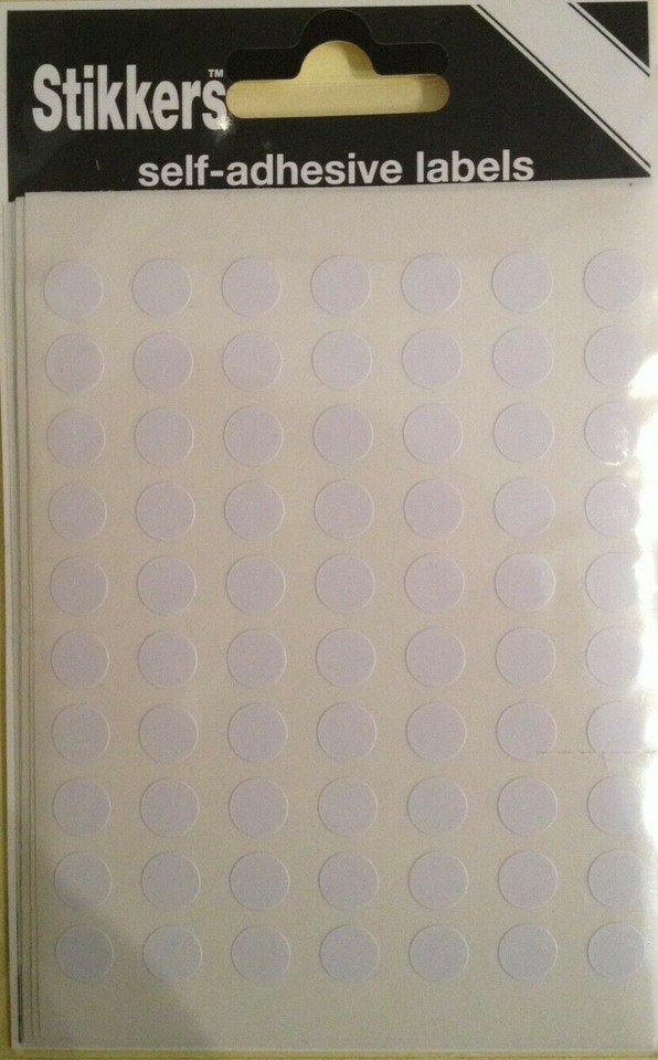 White Small Sticky Labels Price Stickers Tags Blank Self Adhesive | eBay UK