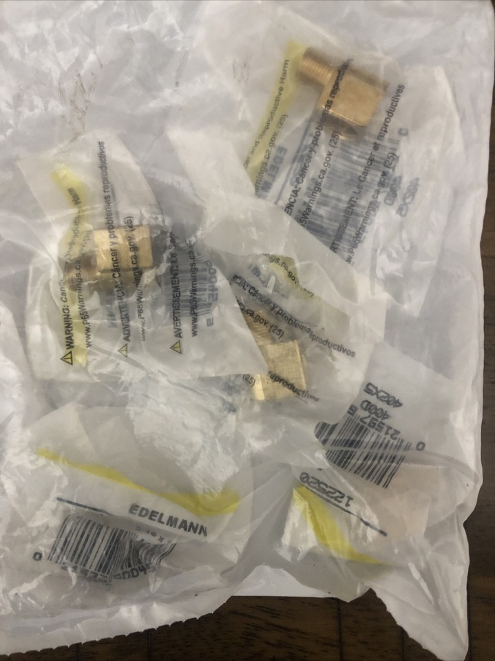 (5) EDELMANN 122520 , INVERTED FLARE ADPTER FITTING , FREE SHIPPING ...