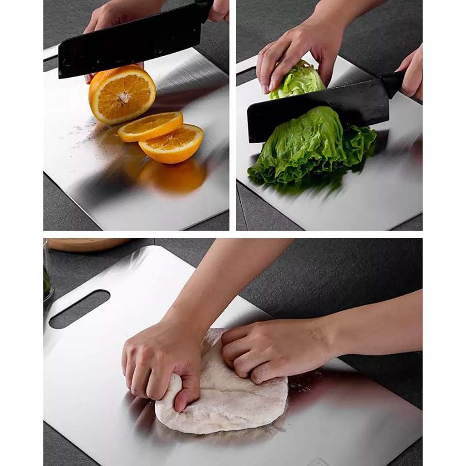 Titanium Cutting Board Double-Sided Stainless Steel Chopping Board for ...
