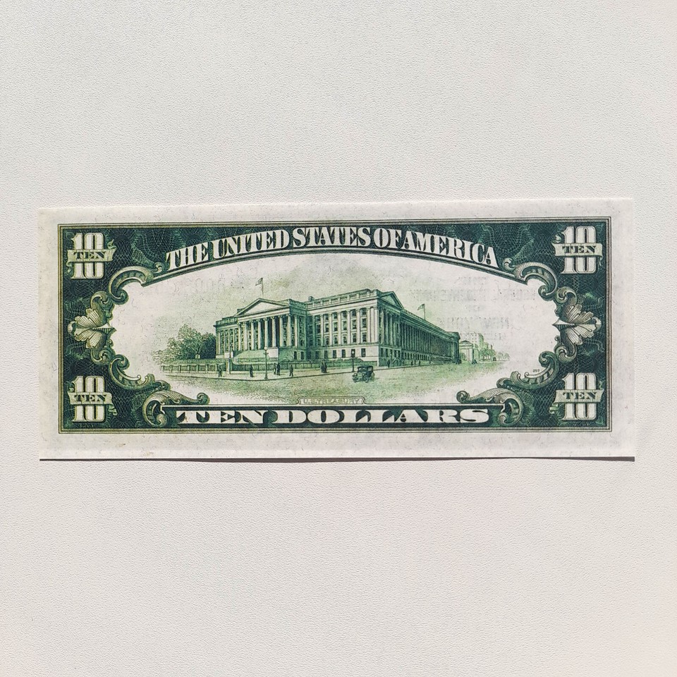 10 Dollars 1929 Federal Reserve Reproduction Bank Note US P# 396 Fr ...