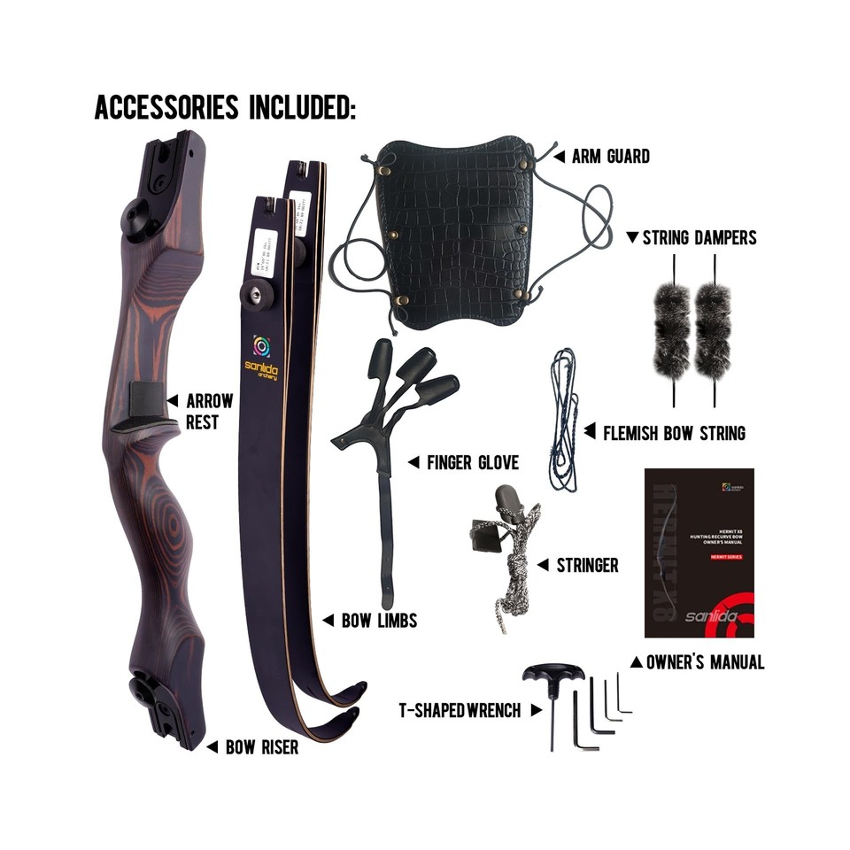 New Sanlida Hermit X8 Standard ILF Takedown Hunting Recurve Bow for ...