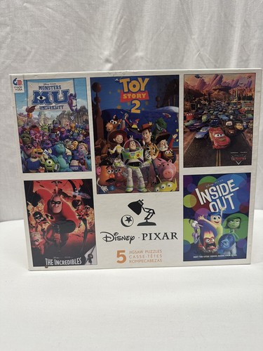 Disney Pixar Puzzles Set 5 Monsters Inc Cars Toy Story Incredibles ...