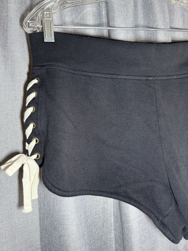 Pink Victoria Secret SWEAT Shorts Black Size Medium ACTIVEWEAR YOGA ...