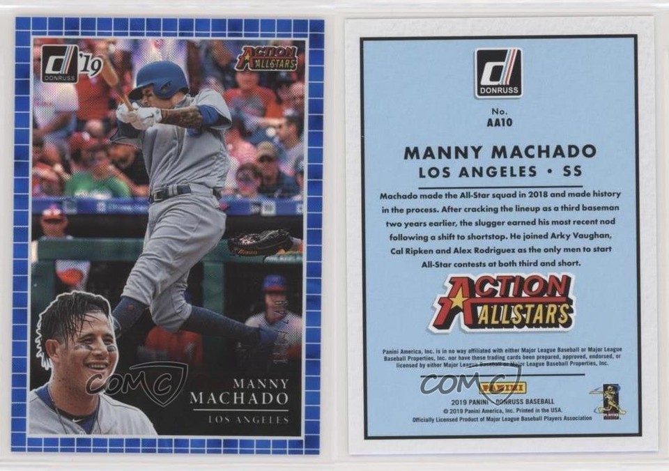 2019 Panini Donruss Action All-Stars Blue 140/249 Manny Machado #AA10 gg8 | eBay