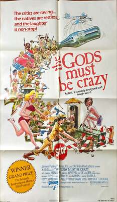 The Gods must be Crazy (1982) One Sheet Movie Poster - Wacky Jamie Uys ...