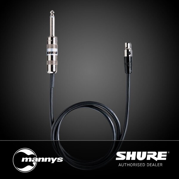 Shure WA302 4-Pin Mini TA4(F) to TS Instrument Cable for Body-Pack ...