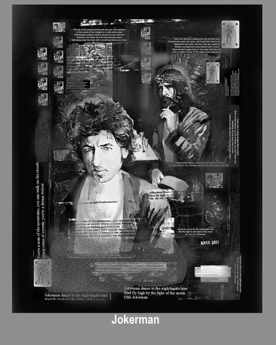 SALE! 'DYLAN - JOKERMAN'-BOB- DYLAN -Art- 10x8-by KATA BILLUPS see ...