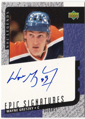MINT! 2000 UD NHL LEGENDS EPIC SIGNATURES WAYNE GRETZKY HARD SIGNED ...