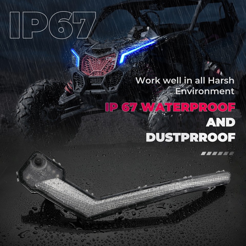 RGB LED Front Signature Light Assembly Turn Signal Light for Can Am X3 ...