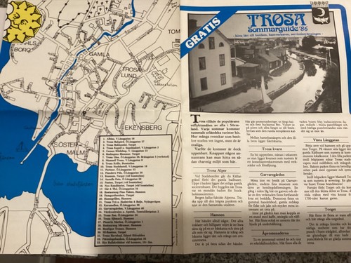 Trosa Summerguide Sweden 1986 Brochure Guide Map M1 | eBay