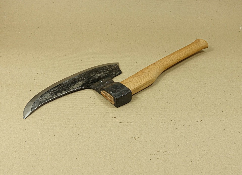 3,22 LBS Goosewing Bearded Broad German Hatchet Axe Handmade Forged ...