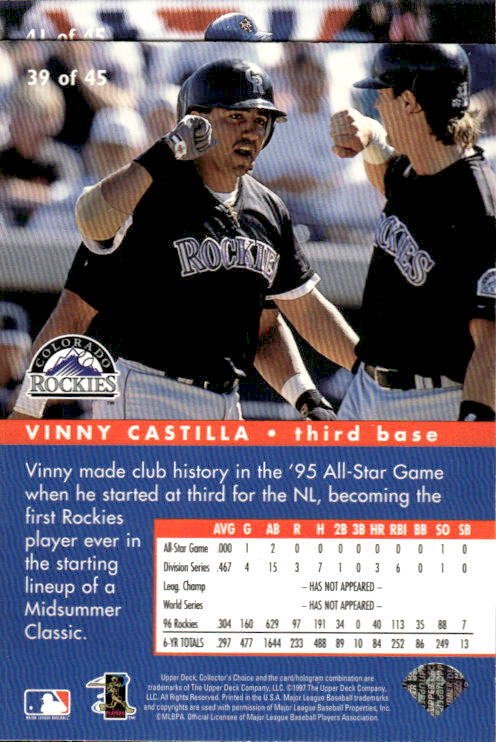 Lance Johnson 1997 Collector's Choice #41 All-Star Connection New York ...