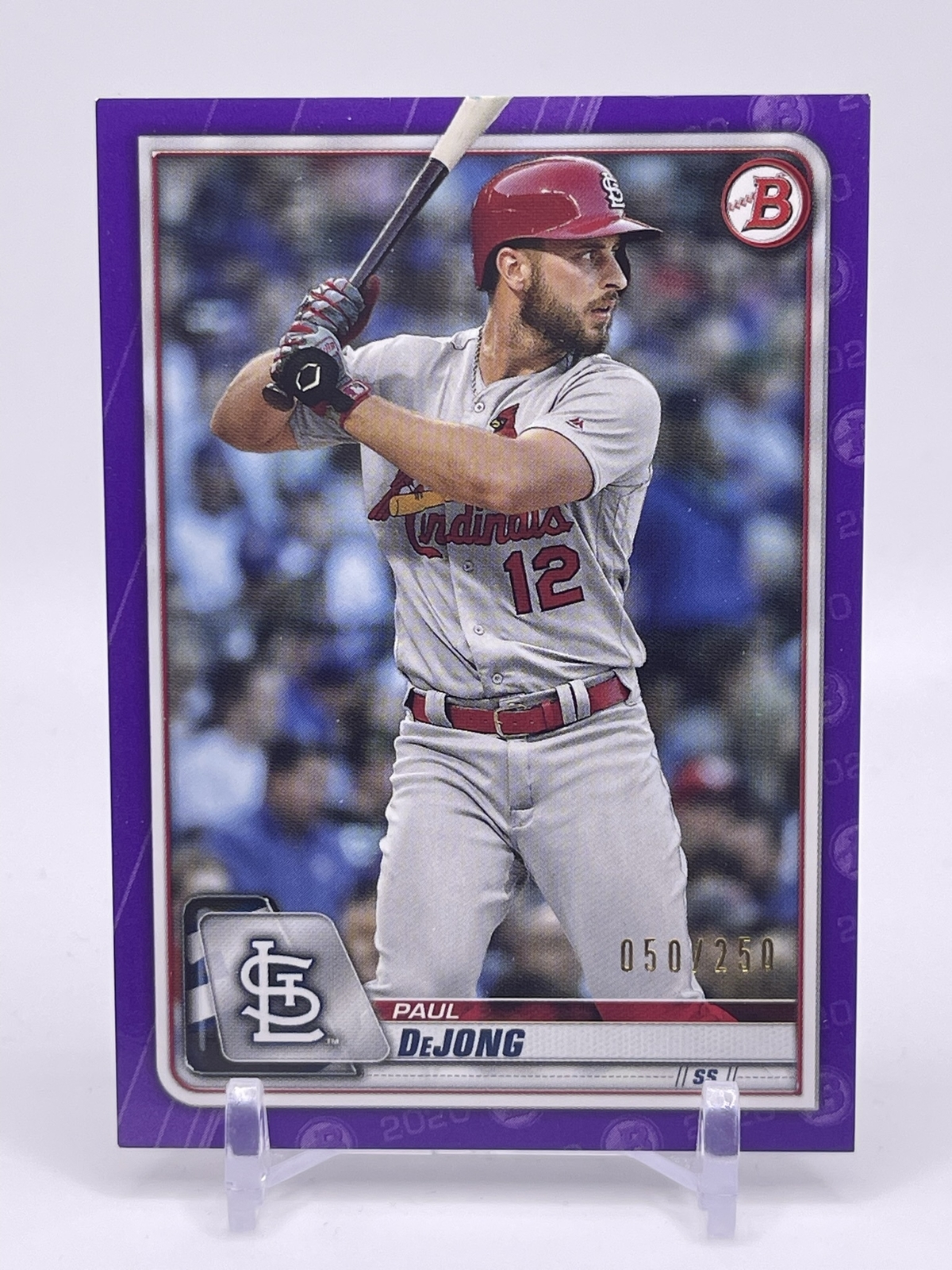 Paul DeJong 2020 Bowman Veterans Purple Parallel /250 #55 St Louis Cardinals | eBay