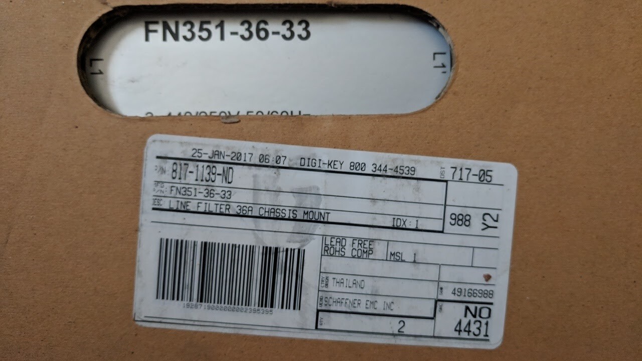 Schaffner 3 Phase Filter Fn351-36-33 FN3513633 for sale online | eBay