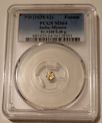 India Mysore 1638-62 Gold Fanam MS64 PCGS | eBay