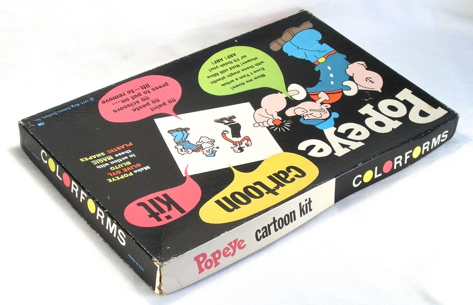 Vintage 1957 Popeye Cartoon Kit Colorforms | eBay