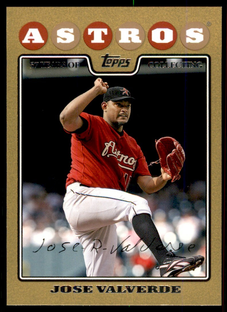 2008 Topps Update Gold Jose Valverde /2008 Houston Astros #UH110 | eBay