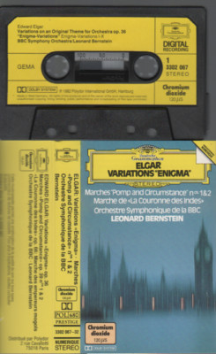 Elgar Variations Enigma Cassette K7 Tape DG Bernstein Pomp And ...