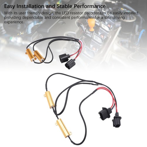 2 Pcs 50W LED Load Resistor 6ohm Anti Flickering Plug And Play LED Bulb ...