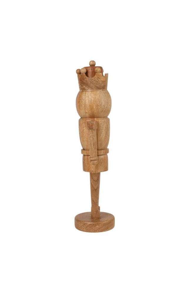 TikTok Viral Wood Decorative Nutcracker Natural Brown 16” by Holiday ...