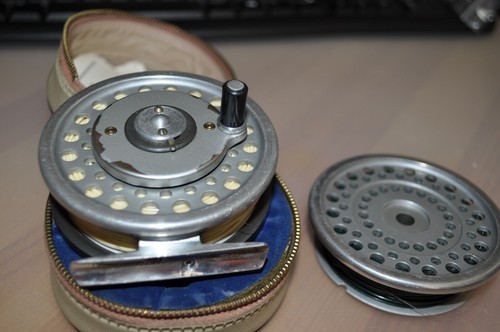 HARDY 'THE MARQUIS' NO.6 MULTIPLIER ALLOY FLY REEL C/W SPARE SPOOL ...