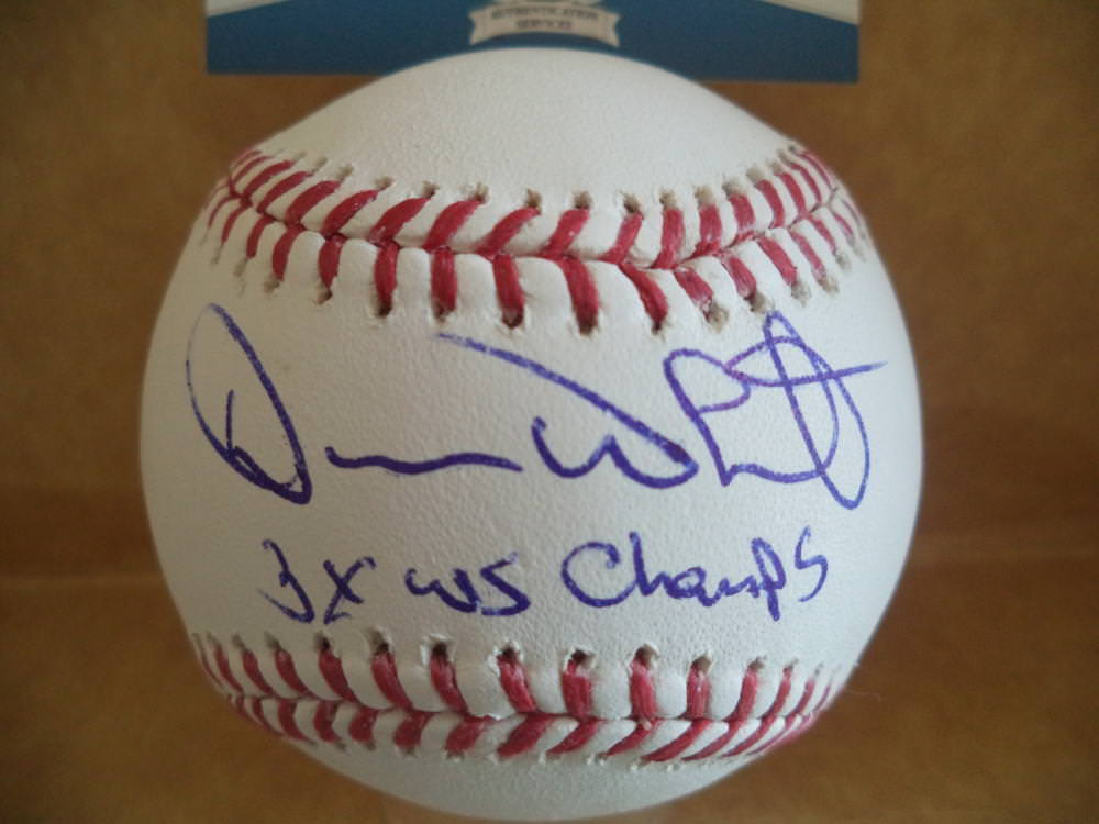 DEVON WHITE 3X WS CHAMPS MARLINS SIGNED AUTOGRAPH ML BASEBALL BECKETT ...