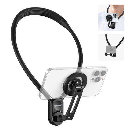 NEEWER Magnetic Phone Neck Mount with Action Camera Adapter & Phone ...