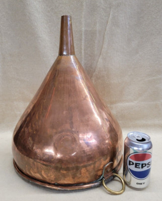 Antique Huge Heavy Thick Copper Funnel - Soldered Seams - Moonshine ...