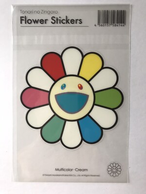 Takashi Murakami Flower Sticker Multicolor Cream Kaikai Kiki Authentic ...